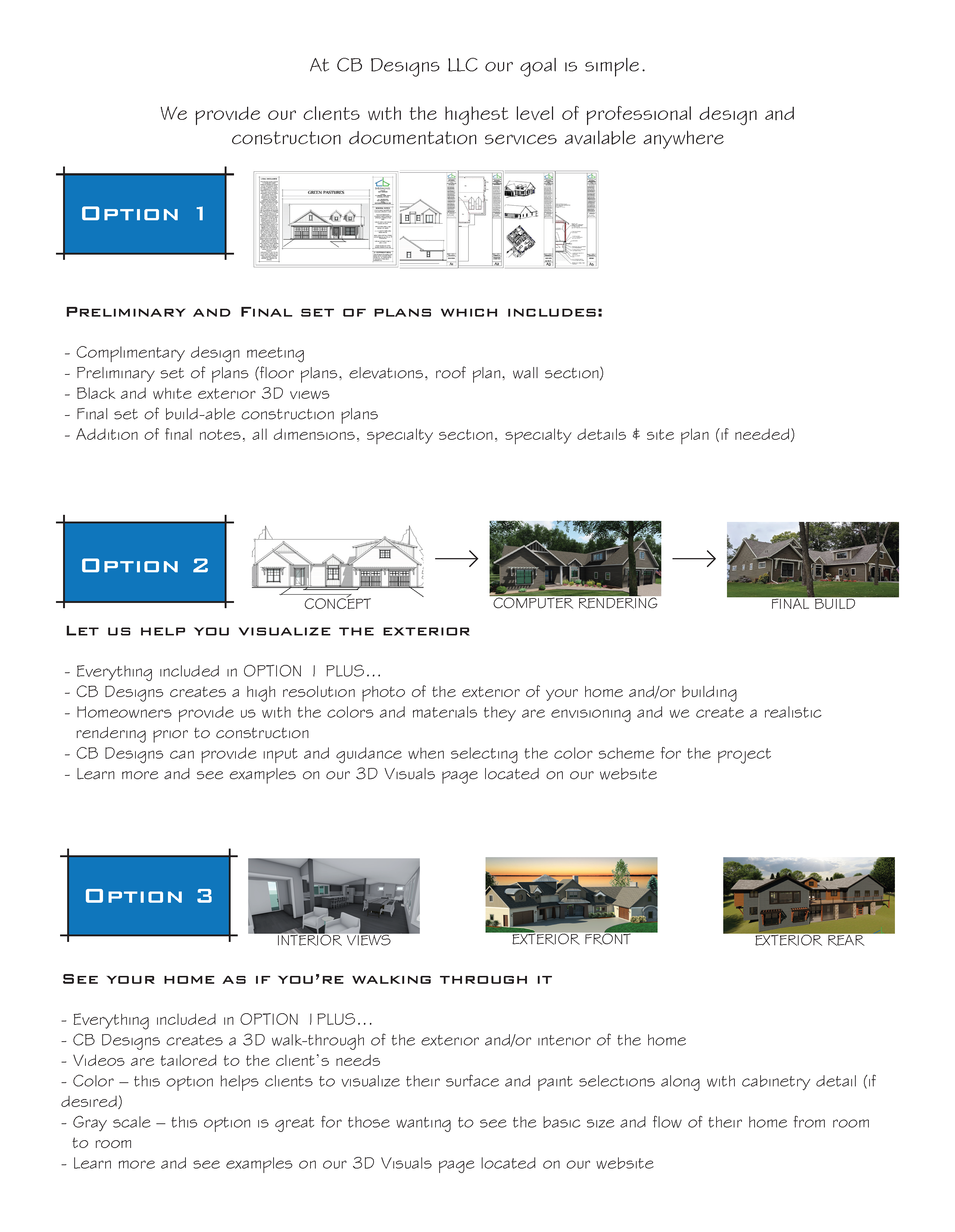 Services – CB Designs LLC